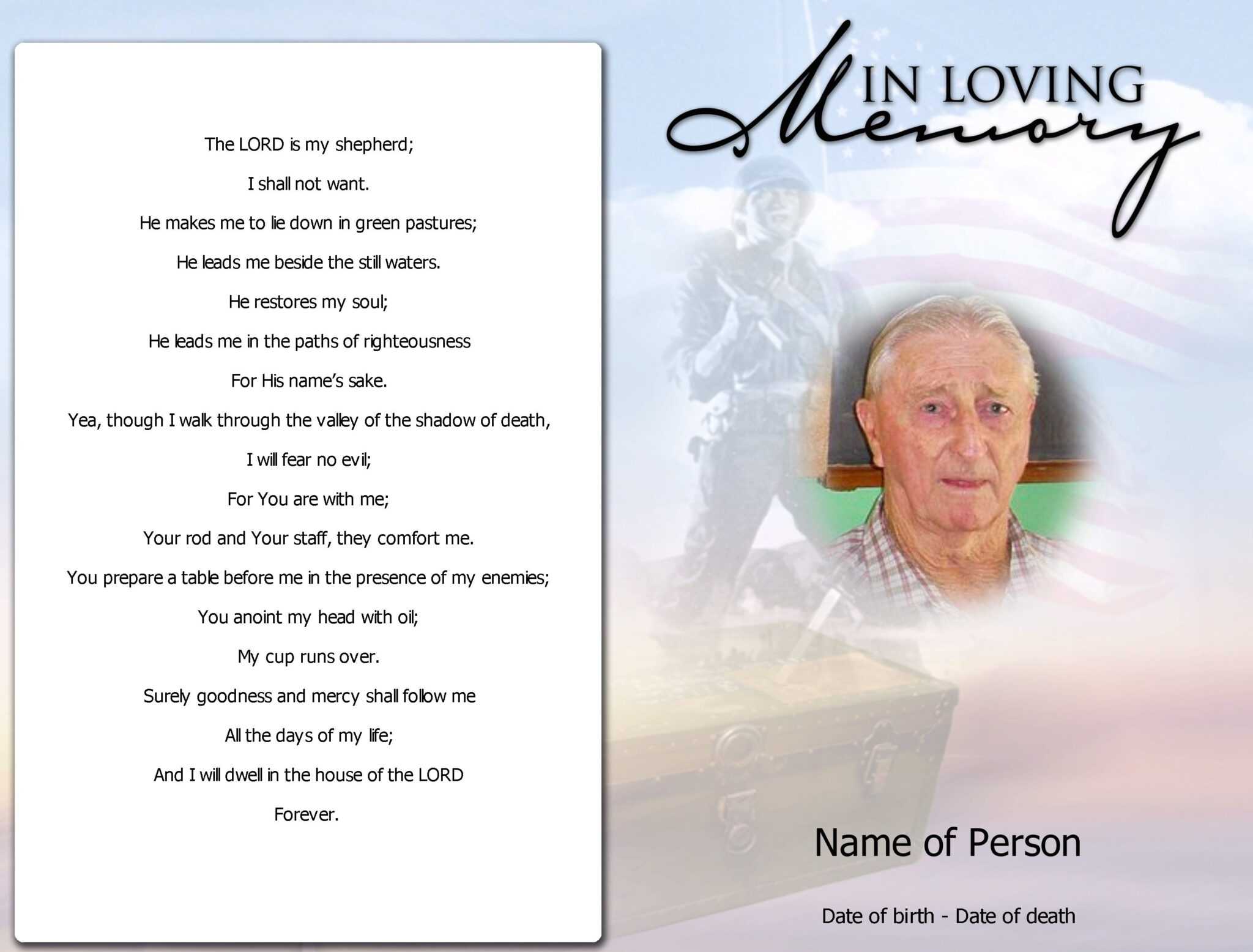 004 Template Ideas Free Printable Funeral Prayer Card Regarding 