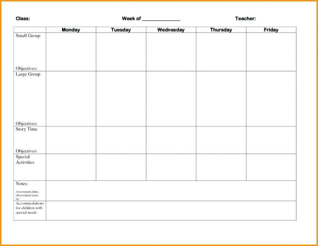 025 Free Lesson Plan Template Microsoft Word Blank Weekly With Blank 