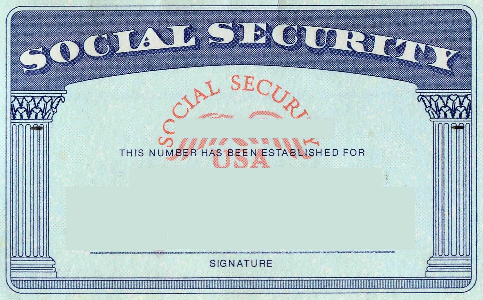 Blank Social Security Card Template Social Security Card With Regard 