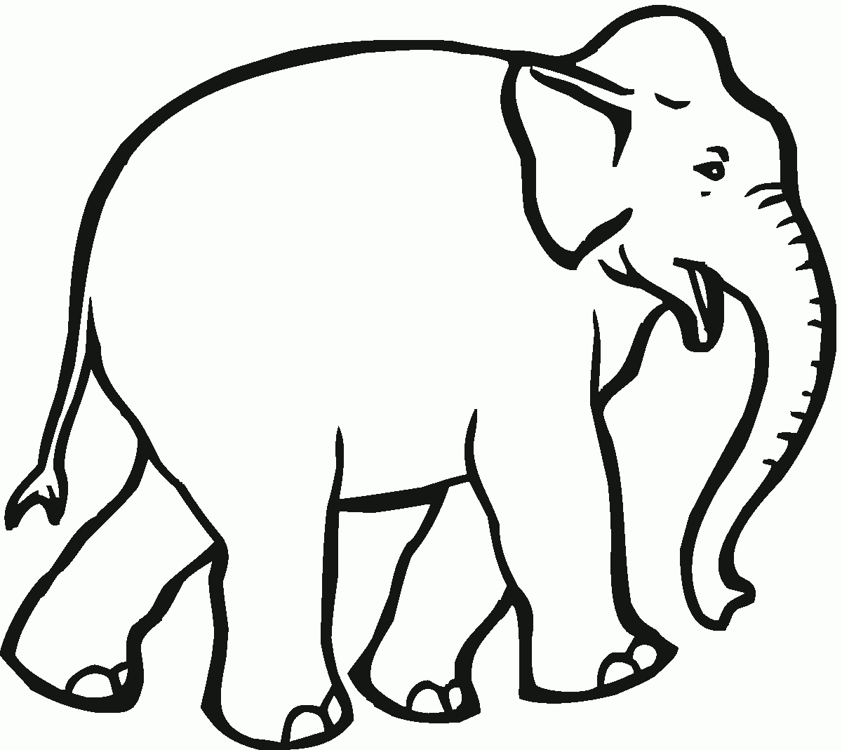 Color Pages Color Page Elephant Coloring Free Printable With Blank 