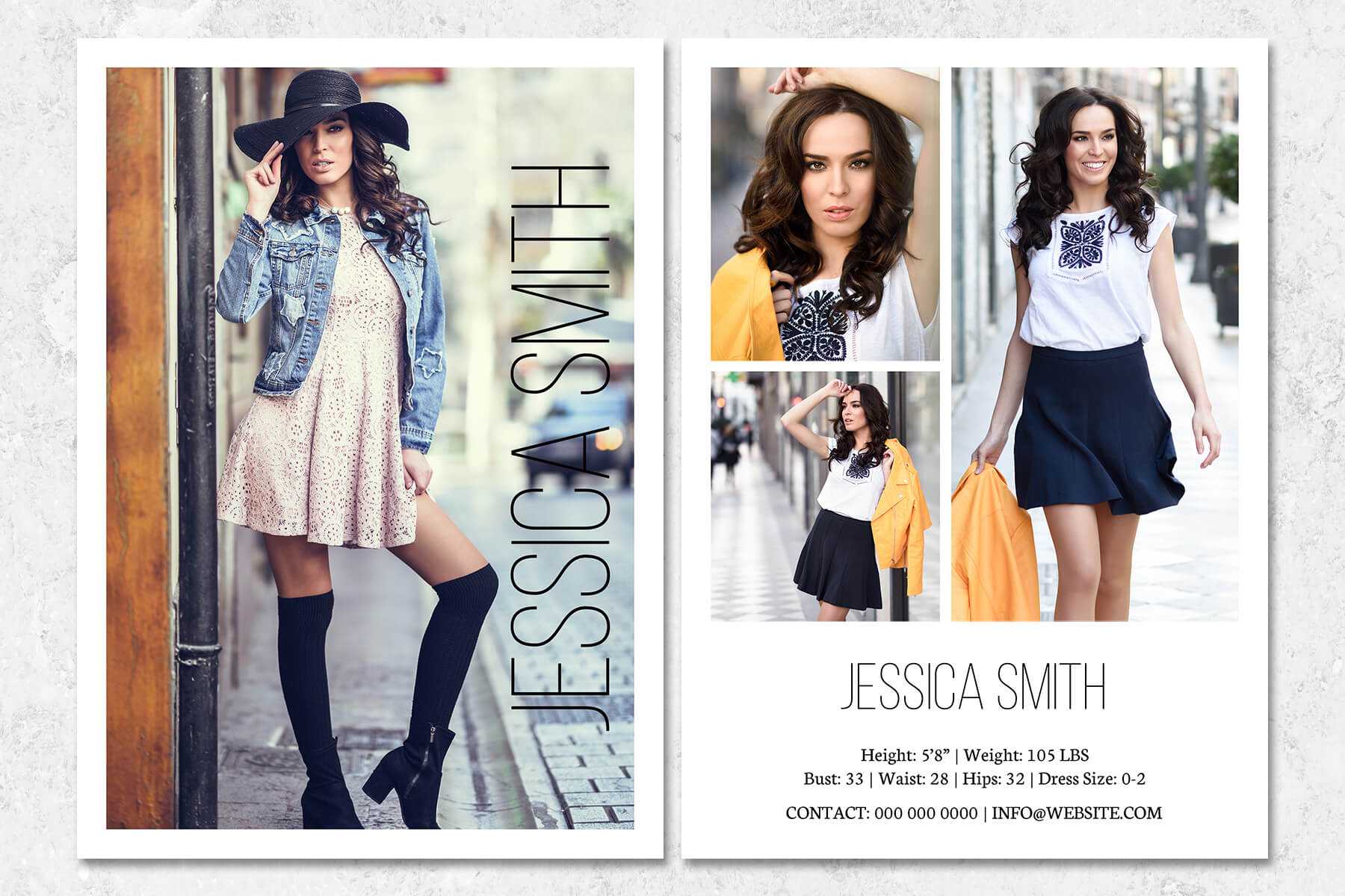 Fashion Model Comp Card Template Throughout Free Zed Card Template 