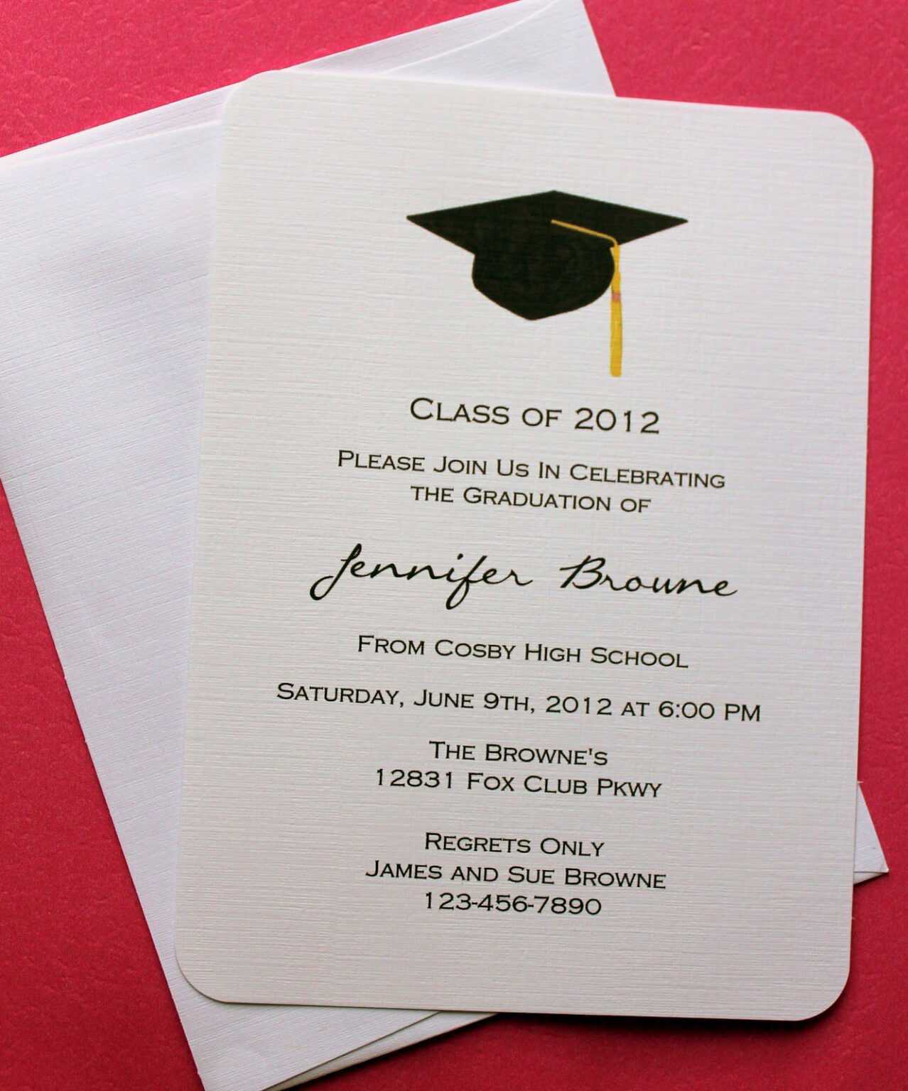 Graduation Invitation Templates Microsoft Word Graduation In 