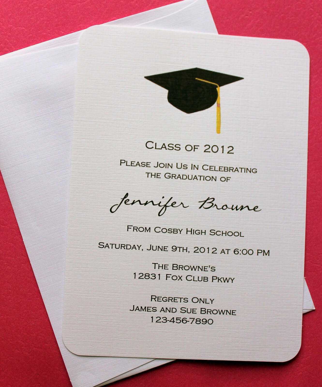 Graduation Invitation Templates Microsoft Word Graduation In 