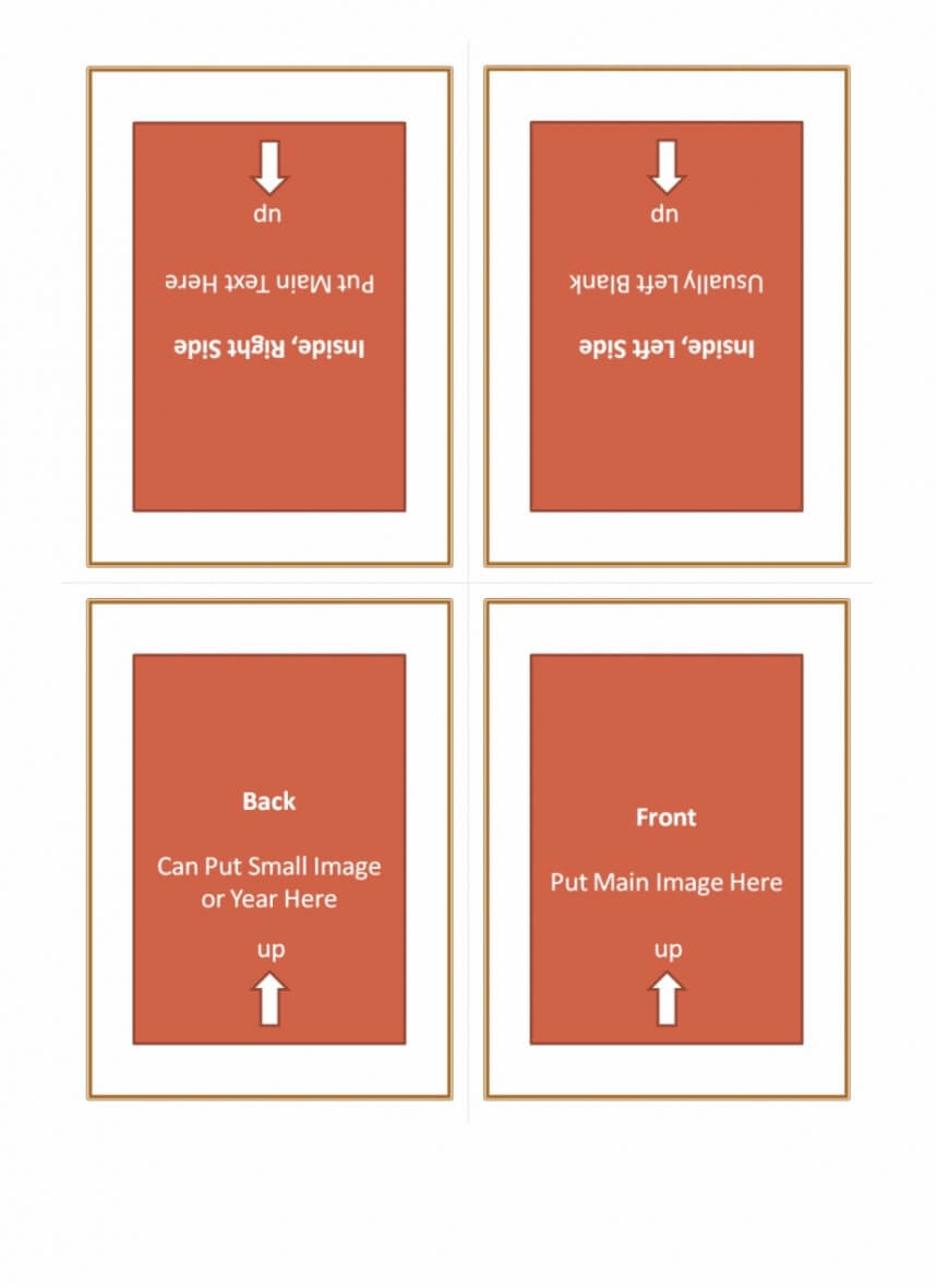 Blank Quarter Fold Card Template Professional Template Examples