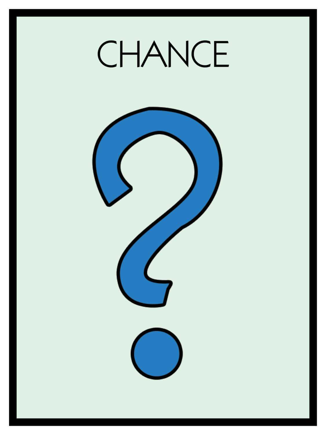Monopoly Chance Cards Template Card Template 187 Within Chance Card 