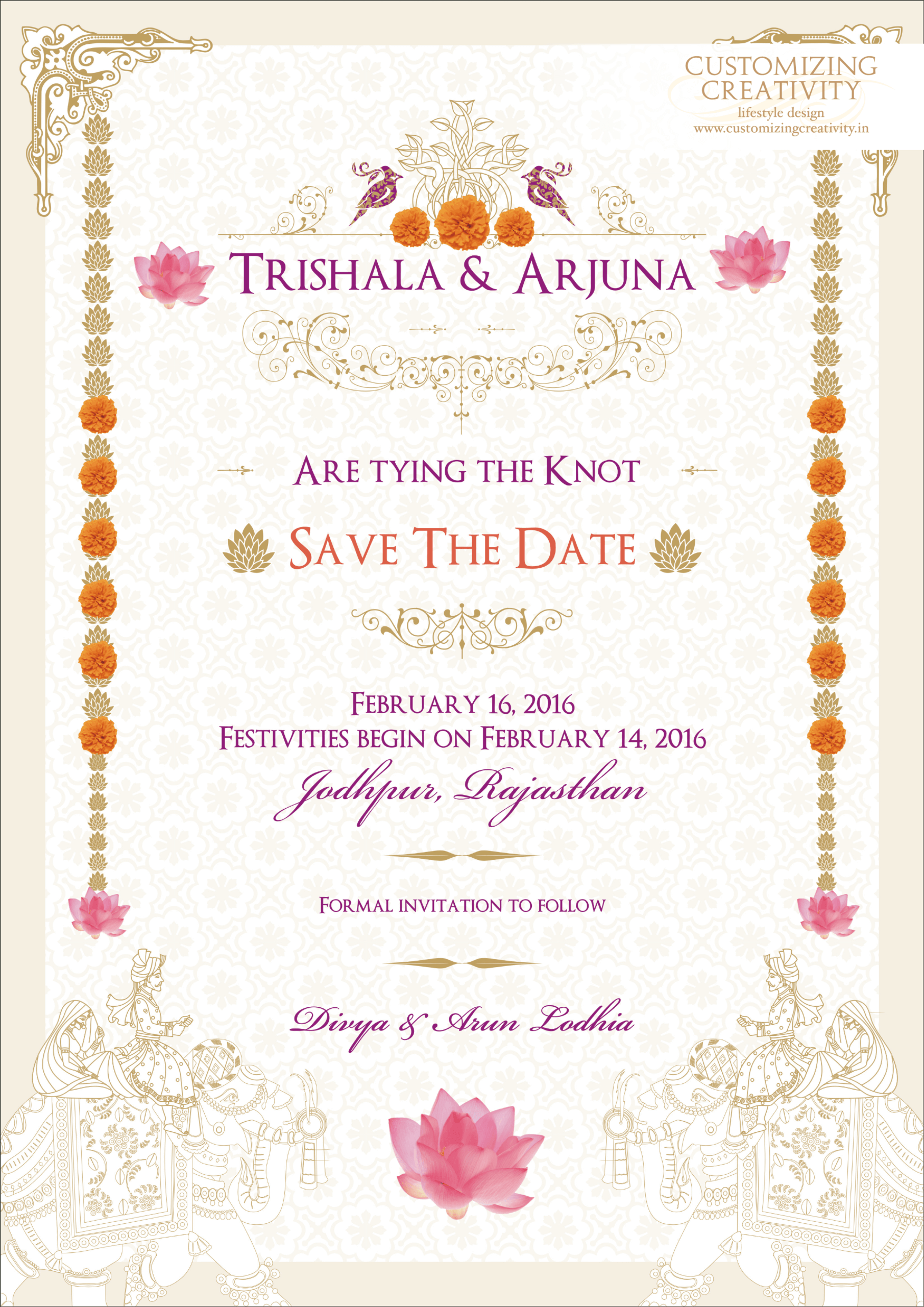 Indian Wedding Invitation Card Template 2023 Template Printable