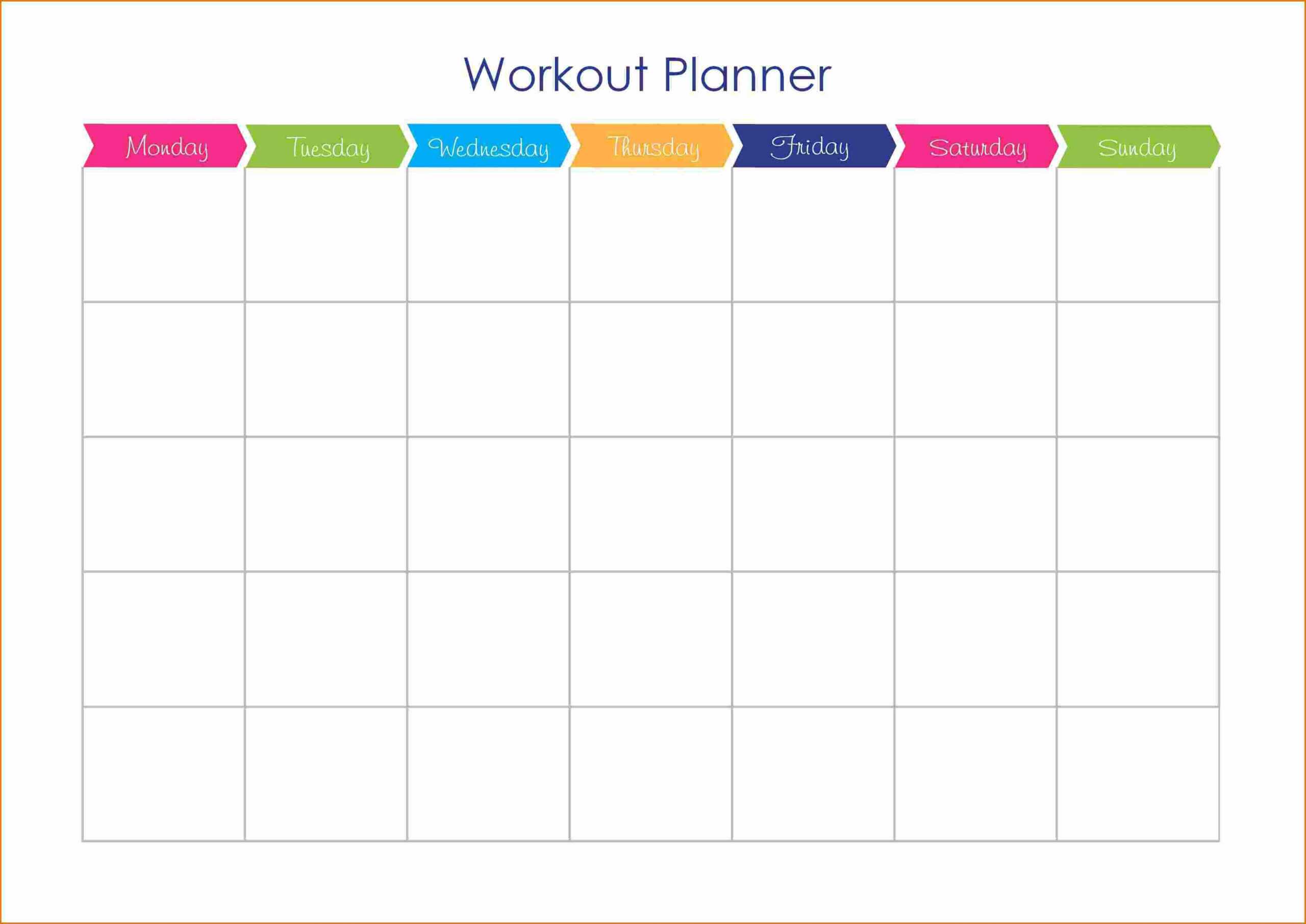 Workout Plan Calendar Template Workout And Yoga Pics Inside Blank Workout Schedule Template 